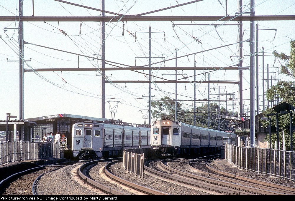 NJT 5153 and 14509, Note White Flags on 5153